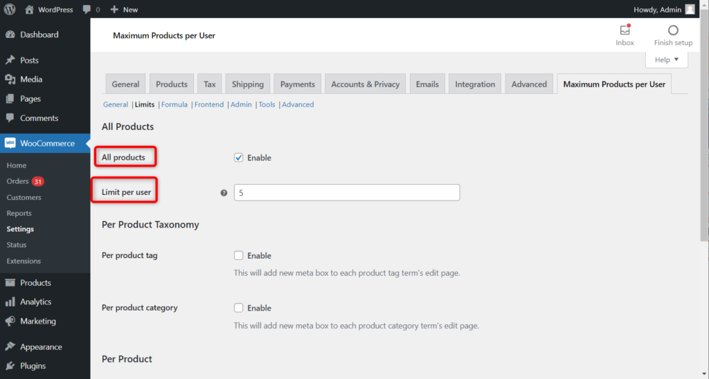 How To Limit Minmax Quantity Per Customer In Woocommerce Wpfactory Plugins
