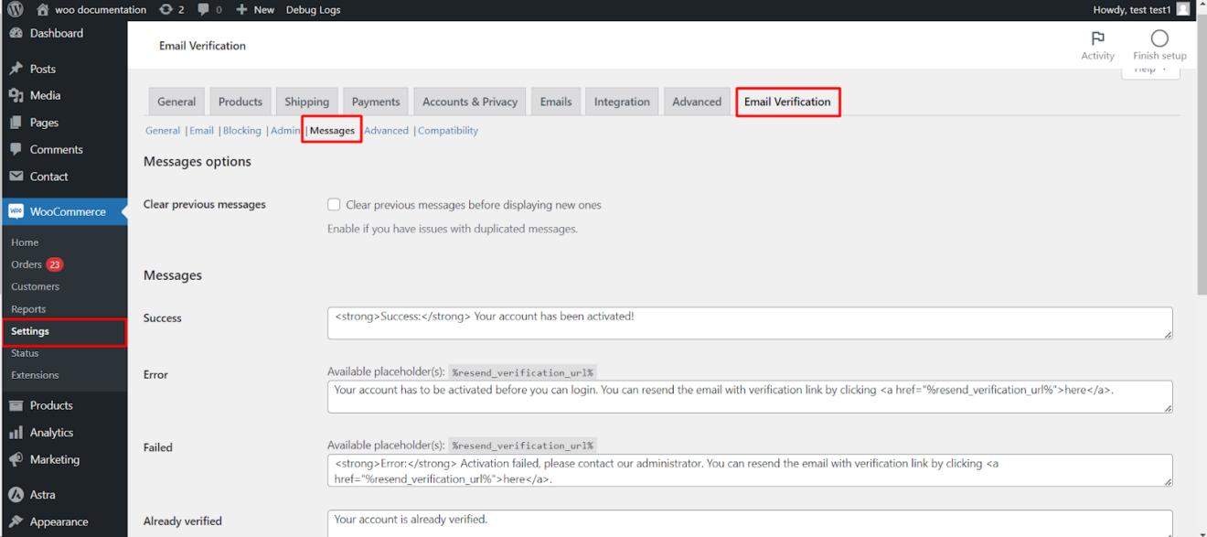 Customizing Notification Messages - WPFactory