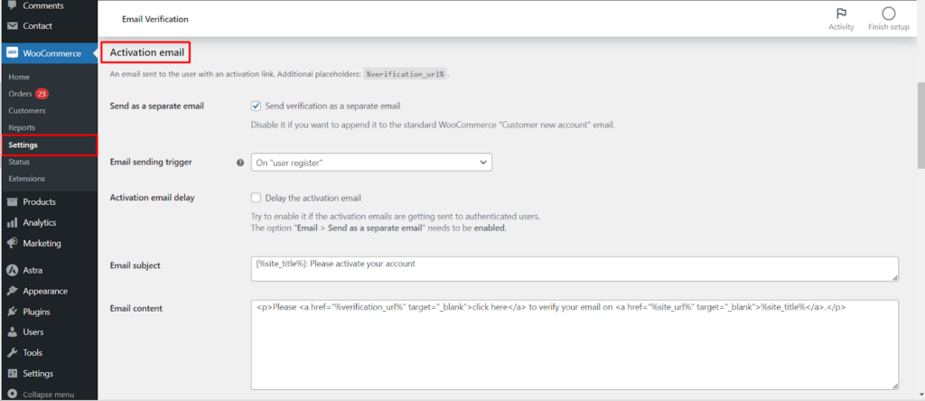 Customizing Woocommerce Email Verification Settings Wpfactory