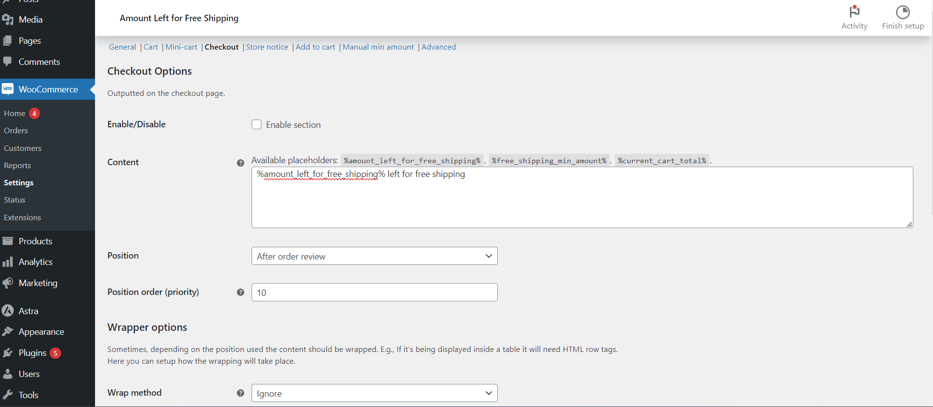 WooCommerce Free Shipping Bar: Amount Left for Free Shipping Plugin - WPFactory Plugins