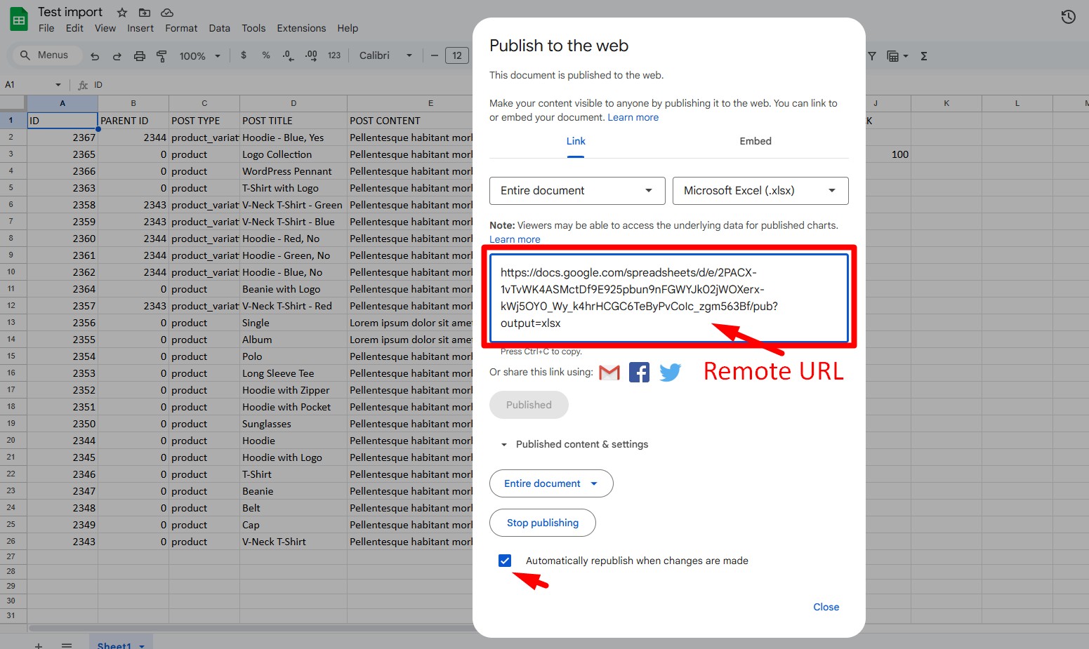 Google Sheets Scheduled Product Sync - WPFactory