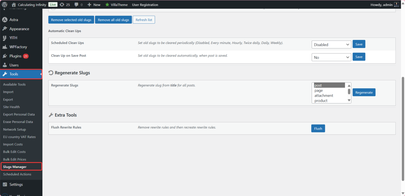 How to Remove Old Slugs from your Website? - WPFactory Plugins