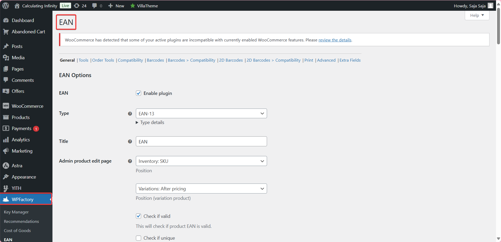 How to Set Up EAN Barcode Generator: UPC, ISBN & GTIN Inventory Plugin in WooCommerce ...