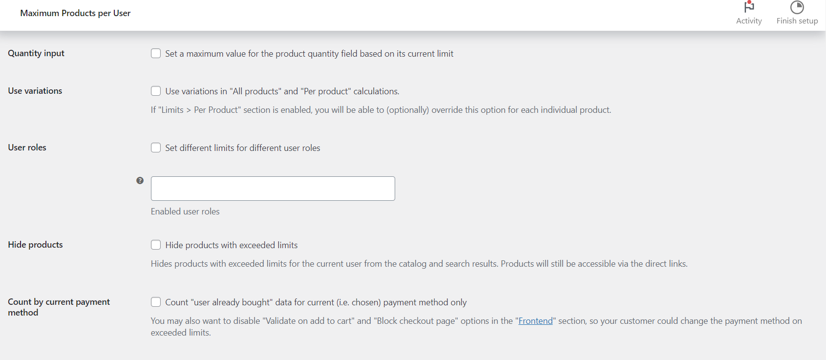Restrict Maximum Products Per User For Woocommerce Wpfactory Plugins