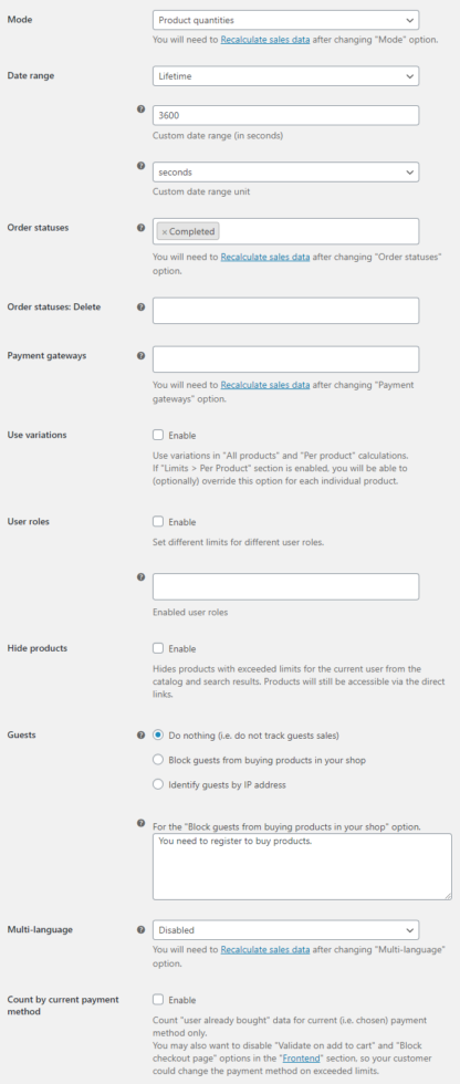 Maximum Products Per User For Woocommerce Wpfactory