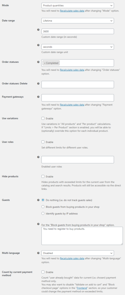 Maximum Products Per User For Woocommerce Wpfactory