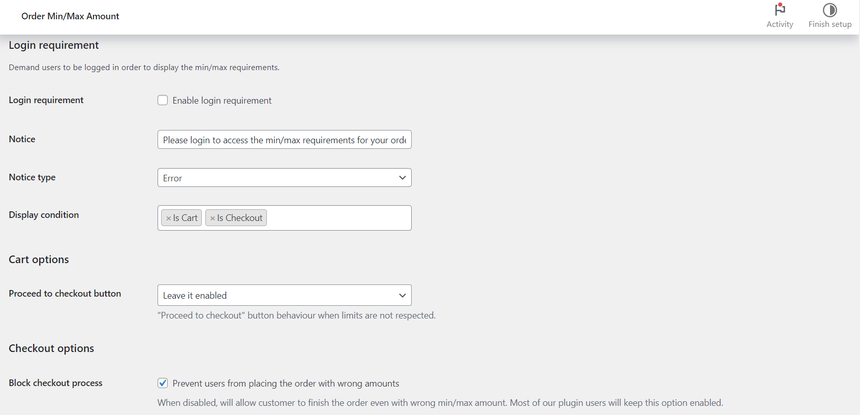 Order Minimum/Maximum Amount Limits for WooCommerce Plugin - WPFactory Plugins