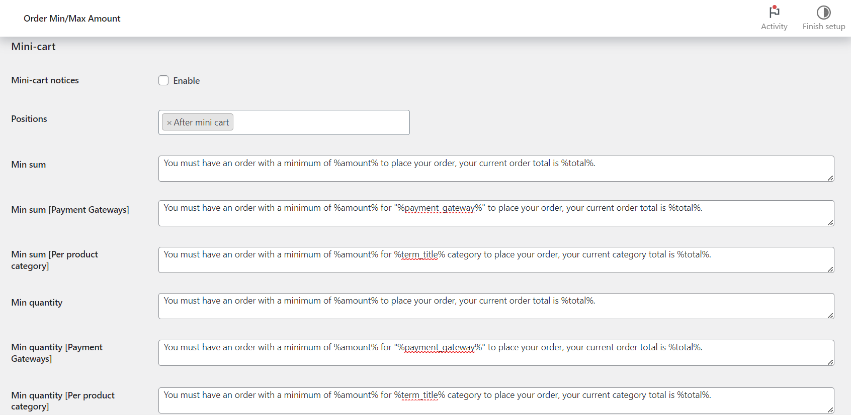Order Minimum Maximum Amount Limits For Woocommerce Plugin Wpfactory