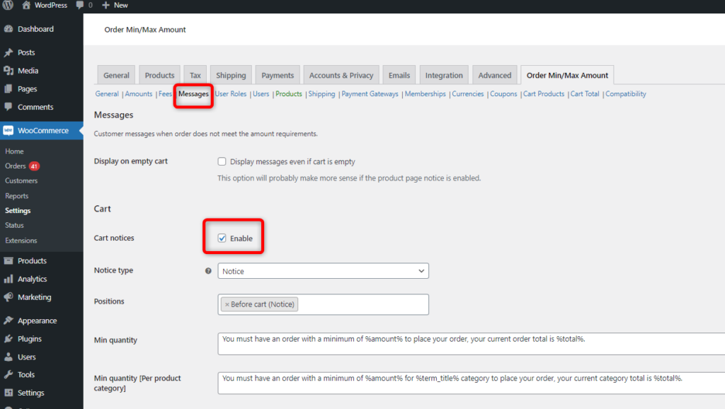 How To Limit Order Minimum And Maximum Amounts In Woocommerce Wpfactory Plugins