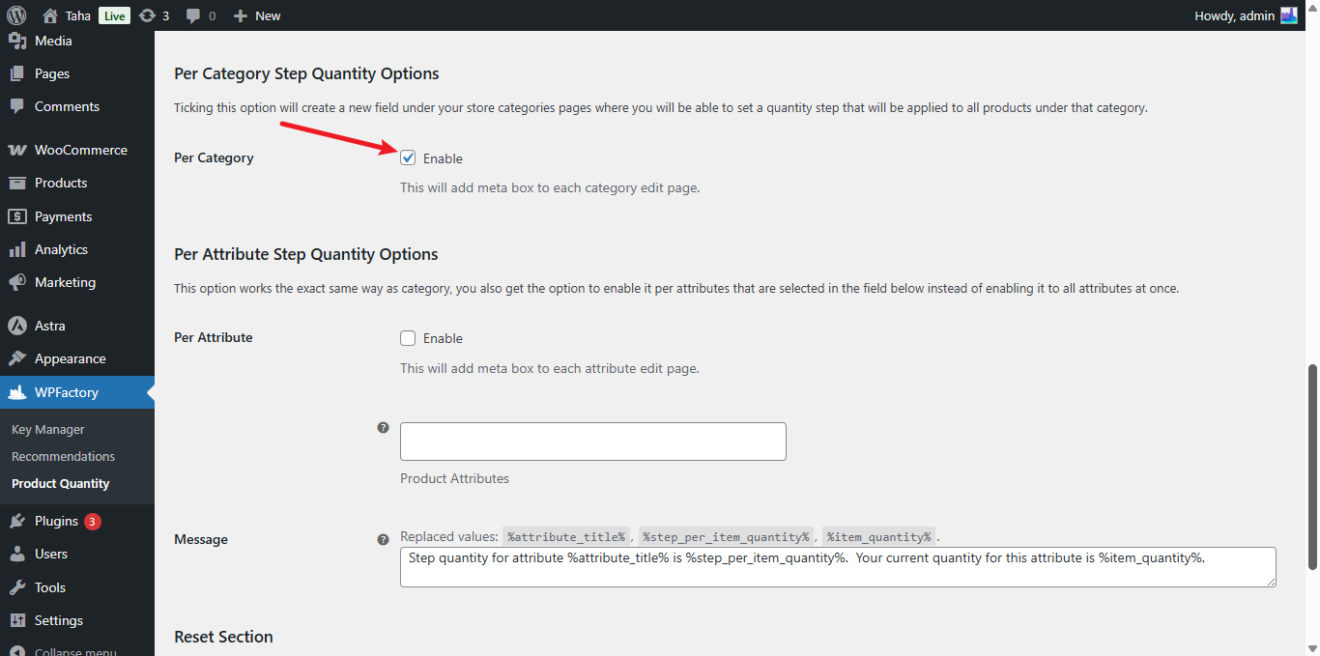Implementing Per Category Step Quantity Options - WPFactory