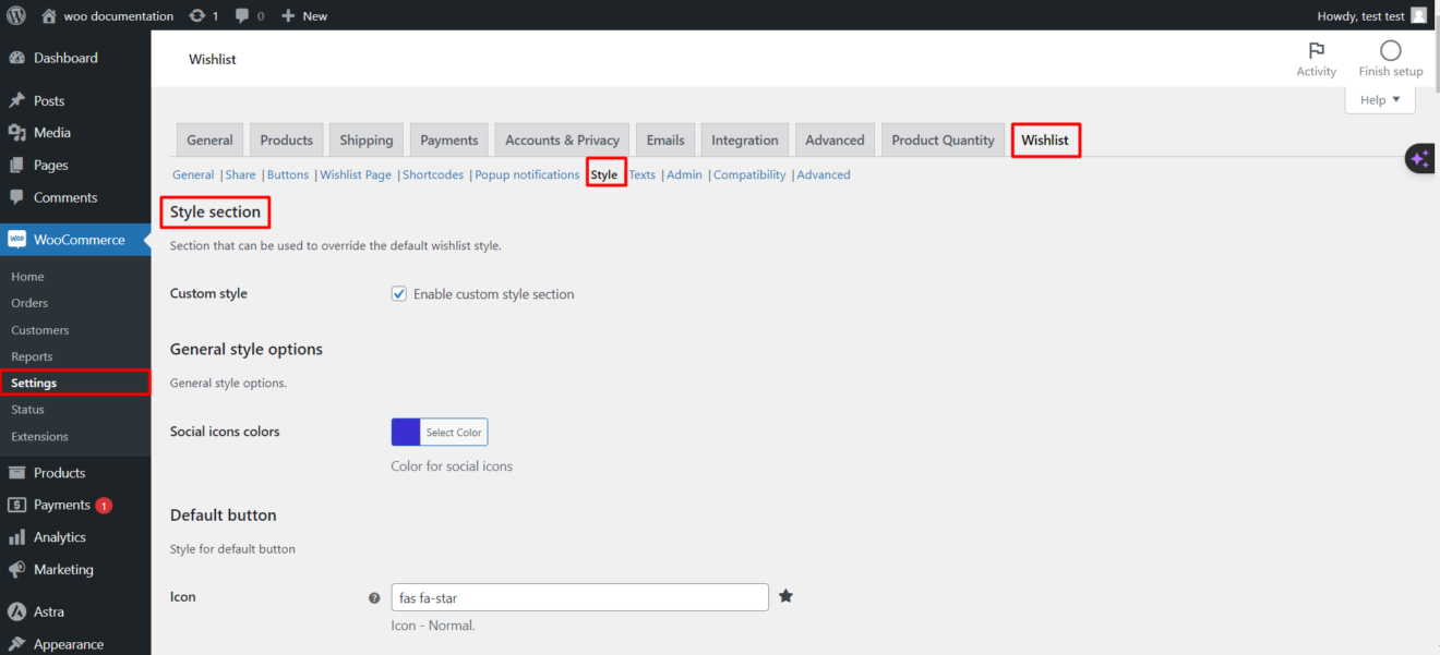 How to style wishlist options - WPFactory