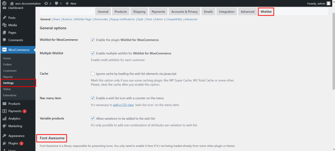 How to Manage Font Awesome Icons in Wishlist Plugin - WPFactory