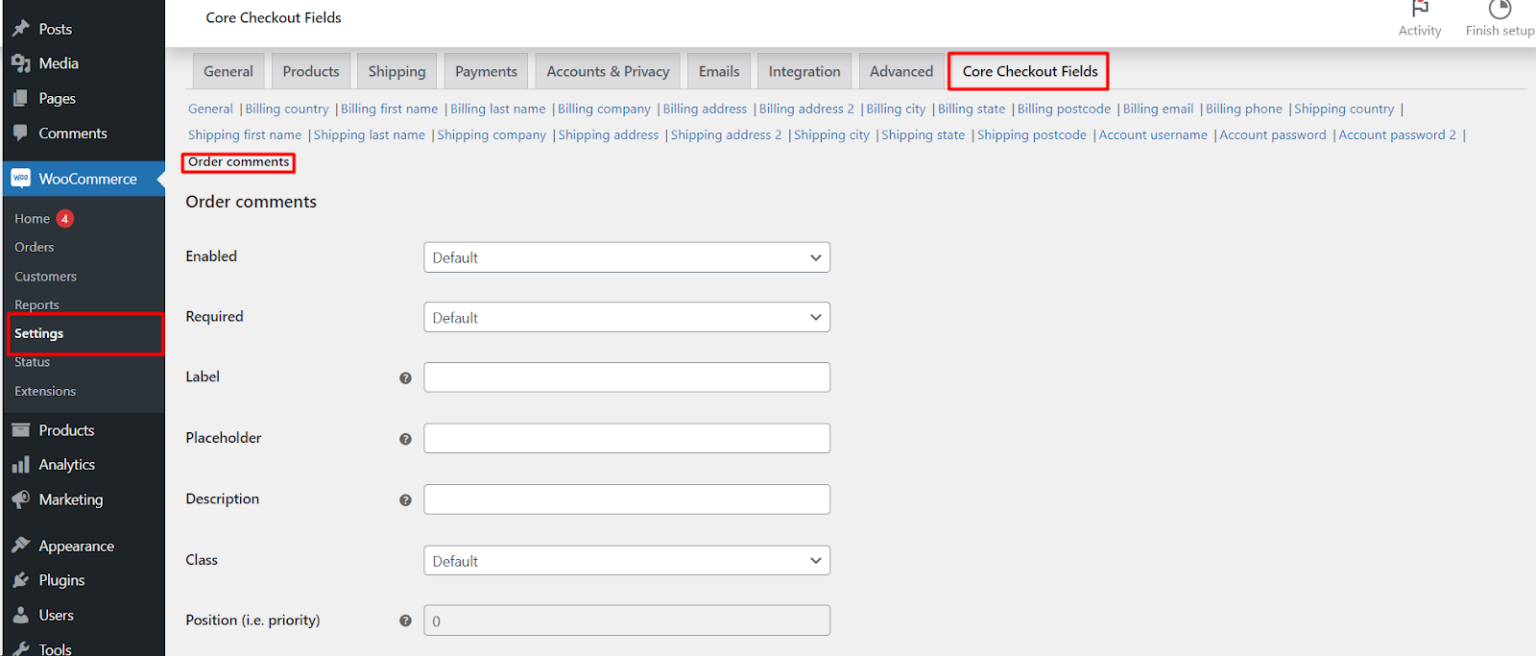 Managing Order Comments - WPFactory