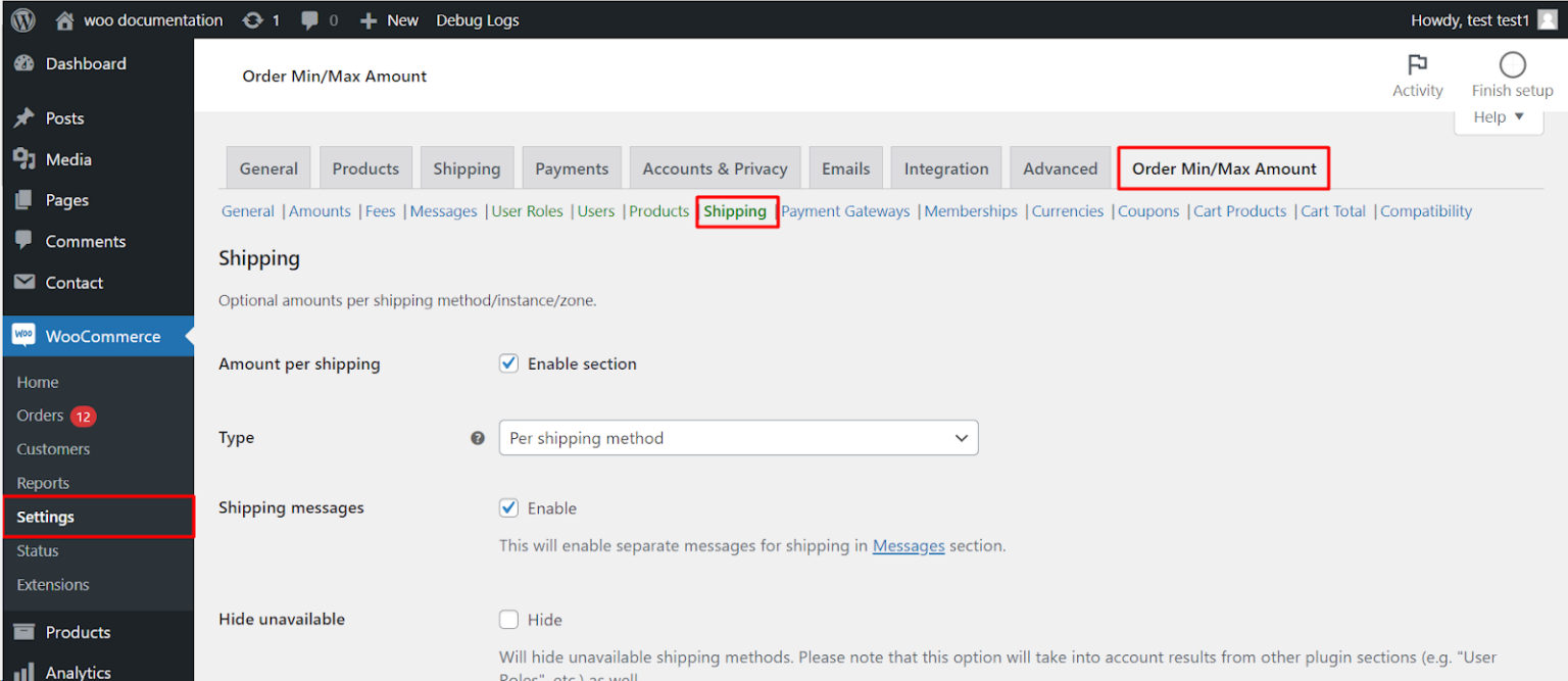 Setting Minimum Quantities by Shipping Method - WPFactory