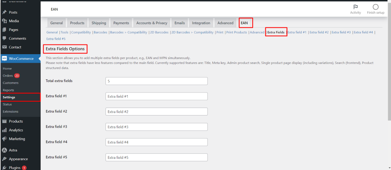 Extra Fields Options - WPFactory